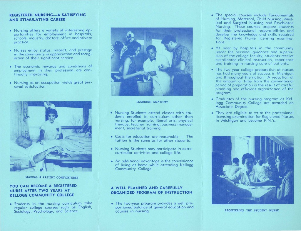 1962 pamphlet announces start of KCC’s Nursing Program – KCC Daily